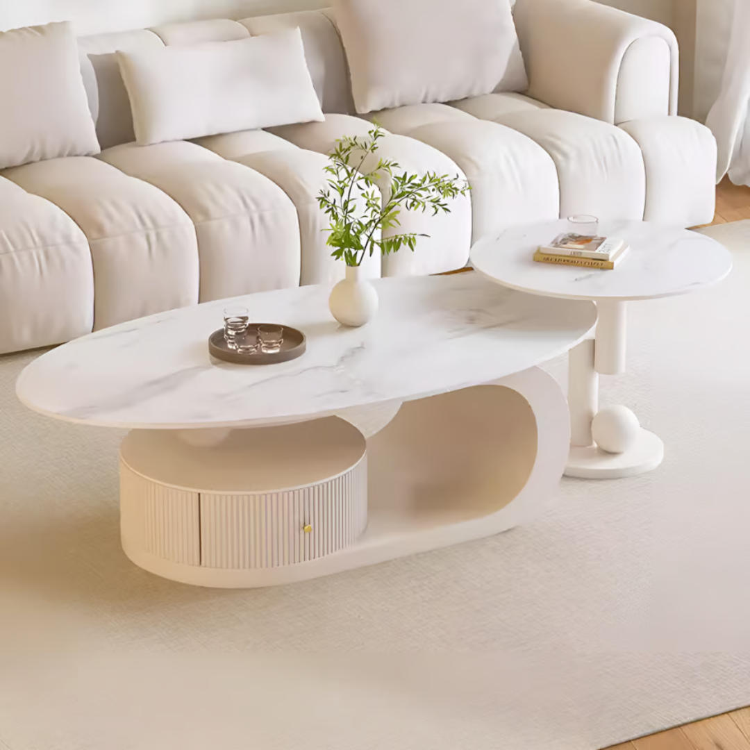 Cream White Marble Essence Coffee Table AM032 – Deco & Room